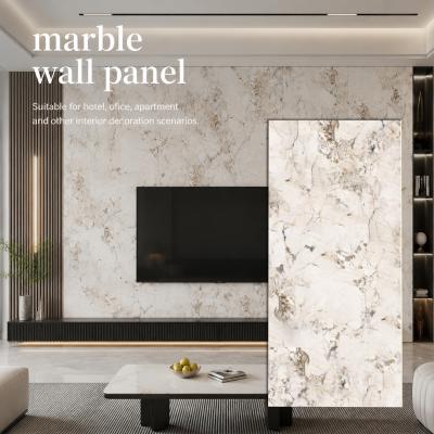 China Marble Wall Panel Bamboo Charcoal Wood Veneer Interior Decorative Panels for sale