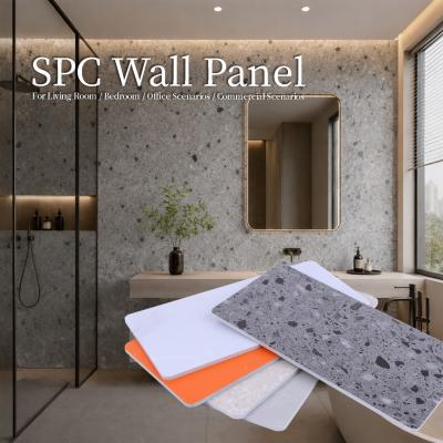 China SPC Wall Panel Bathroom Board Marble Crystal Board Toilet Waterproof Wall Panel for sale