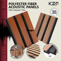 China MDF Polyester Fiber Wood Slat Absorbing Soundproof Plate For Home Studio Piano Room for sale