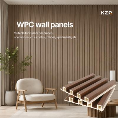 China Wpc Fluted Wall Panel Interior Decorative Panels For Interior Hotel Project Decor for sale