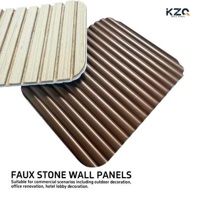 China New Stock Arrival Premium Wpc Fluted Wall Panel 3D wall panel For Indoor Home Decoration for sale