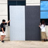 China OEM ODM Bamboo Charcoal Veneer Sheet Metallic Fabric Texture Wall Panel for Bedroom Wall Decor for sale