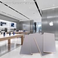 China Factory Wholesale Bamboo Charcoal Wood Veneer Apple Store Style Decorative Metal Wall Panels for sale