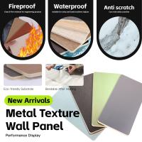 China Factory Wholesale Bamboo Charcoal Wood Veneer Apple Store Style Decorative Metal Wall Panels for sale