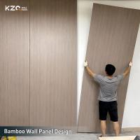 China In Stock Fireproof Wood Grain Pvc Wall Panel Bamboo Wall Panel Design for Hotel Renovation Projects for sale