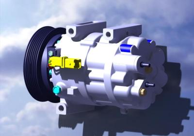 China 125mm 12v SANDEN  Electric AC Compressor R134a for sale
