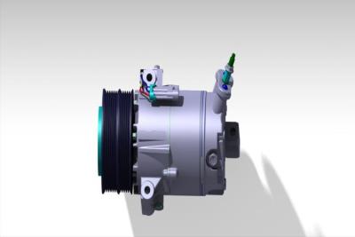 China Dc 12 Volt Automotive Electric Ac Compressor R134a 120mm Clutch for sale
