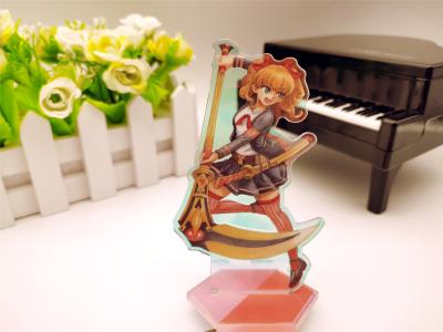 China Offset Printing Acrylic Stand Figures Pedestal Display Stands 11cm X 6.5cm for sale