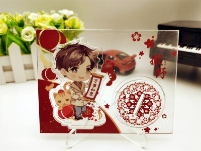 China Offset Printing Acrylic Clock Stand 20cm X 14cm X 6cm Size Fashionable for sale