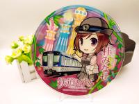 China Offset Printing Acrylic Stand Figures Ound Cylinder Pedestal 30cm X 21cm for sale