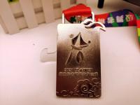 China Goldplating Zinc Alloy Medal 5k Running Medals 2.5mm Thickness for sale