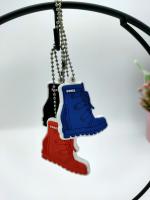 China Sorel Shoes Shape Rubber Pvc Keychain 2D Design Decorative Doublesided for sale