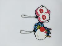 China Wave Chain Custom Soft Pvc Keychain 2D Design Cartoon Design for sale
