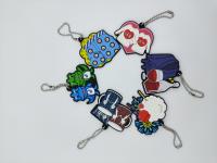 China Wave Chain Custom Soft Pvc Keychain 2D Design Cartoon Design for sale