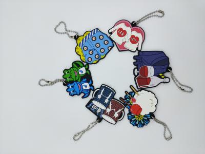 China Wave Chain Custom Soft Pvc Keychain 2D Design Cartoon Design for sale