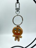 China Gingerman PVC Key Holder , Soft Rubber Keychain Bright Color Nonfading for sale
