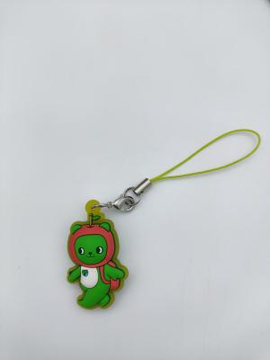 China Small Cute PVC Key Holder , 3D Stereo Lobster Claw Clasp Keychain for sale