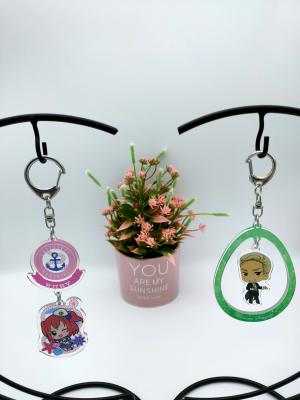 China Anime Laser Cut Acrylic Keychains 3mm Thickness Customized Shape for sale