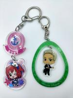 China Innovative Acrylic Sheet Keychain Ornamental Offset Printing 3mm Thick for sale