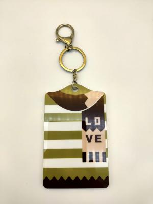 China Rectangle  Card Case With Key Holder Inkjet Printing Baggage Tag for sale