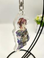 China Offset Printed Acrylic Sheet Keychain Keyring Innovative Fashion Design for sale