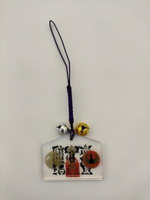 China Cute Acrylic Sheet Keychain Ornamental Bell Attached 3mm Thick for sale