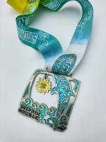 China Dolphin Personalised Marathon Medal Die Casting Color Filling for sale