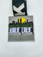 China 75mm Finisher Medals For 5k , Die Casting Personalised Running Medals for sale