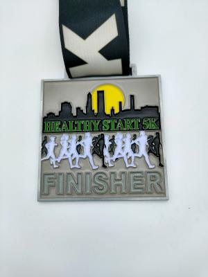 China 75mm Finisher Medals For 5k , Die Casting Personalised Running Medals for sale