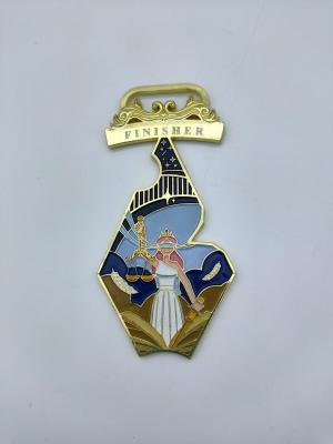 China Horoscopes Zinc Alloy Medal Electroplated 105mm X 50mm X 3mm for sale