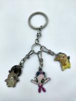 China Diecasting Zinc Alloy Keychain Pendant Pokemon Cover With Clear Resin Oil for sale