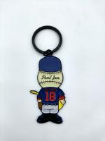 China Plating Zinc Alloy Keychain Skeleton Play The Guitar  Antique Finish for sale