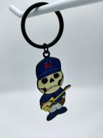 China Plating Zinc Alloy Keychain Skeleton Play The Guitar  Antique Finish for sale