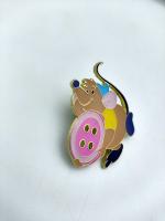 China Cinderella Mice Metal Brooch Pin Disney Anime Themed 2D Design for sale