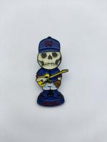 China Cute Anime Metal Brooch Pin Skeleton Guitarist Color Filling Diecasting for sale