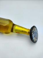 China Tinplate Metal Pin Badges , Round Barcelona Bottle Opener Button On 75mm for sale