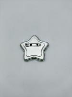 China Star Cute Girl Metal Pin Badges Pentagram Shape Stainless Iron Material for sale