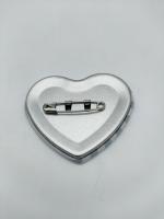 China Safty Promotional Metal Pin Badges Heart Cool Girl Pneumatic Pressure Processing for sale