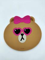 China Fashion Design Soft Silicone Toys Drink Coasters Bear Shape Molding for sale