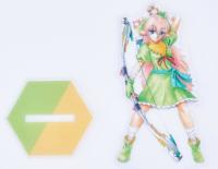 China Offset Printing Acrylic Stand Figures Pedestal Display Stands 11cm X 6.5cm for sale