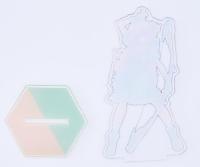 China Offset Printing Acrylic Stand Figures Pedestal Display Stands 11cm X 6.5cm for sale