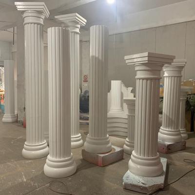 China New European EPS Roman Stucco Pillars Columns Polyurethane Moulding Columns For Exterior Decoration for sale
