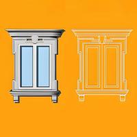 China High Strength Arch Stucco Foam Window Trim Mouldings Exterior Decorative Concrete Window Trim Moulding for sale
