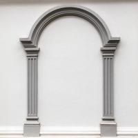 China Wall Roman Style Exterior Door Stucco Molding Side Pillar For Cement Precasting for sale