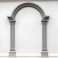 China Door Wall Stucco Foam Window Trim Construction White Flat Foam Cornice Panel Polyurethane Mouldings for sale