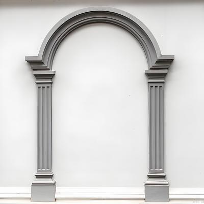 China Door Wall Stucco Foam Window Trim Construction White Flat Foam Cornice Panel Polyurethane Mouldings for sale