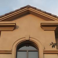 China Luxury Cornice Exterior Wall Facade Travertine Eps Foam Trim Customized Villa Limestone for sale