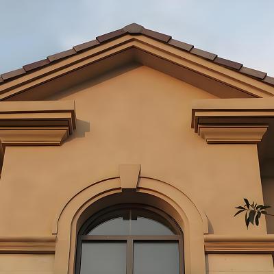 China Luxury Cornice Exterior Wall Facade Travertine Eps Foam Trim Customized Villa Limestone for sale