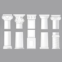 China Precast Stucco Foam Components Roman Columns Pillar For Building Dec for sale