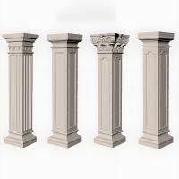 China Round Exterior Decoration EPS Roman Column For Household Cement Moulding Villa for sale